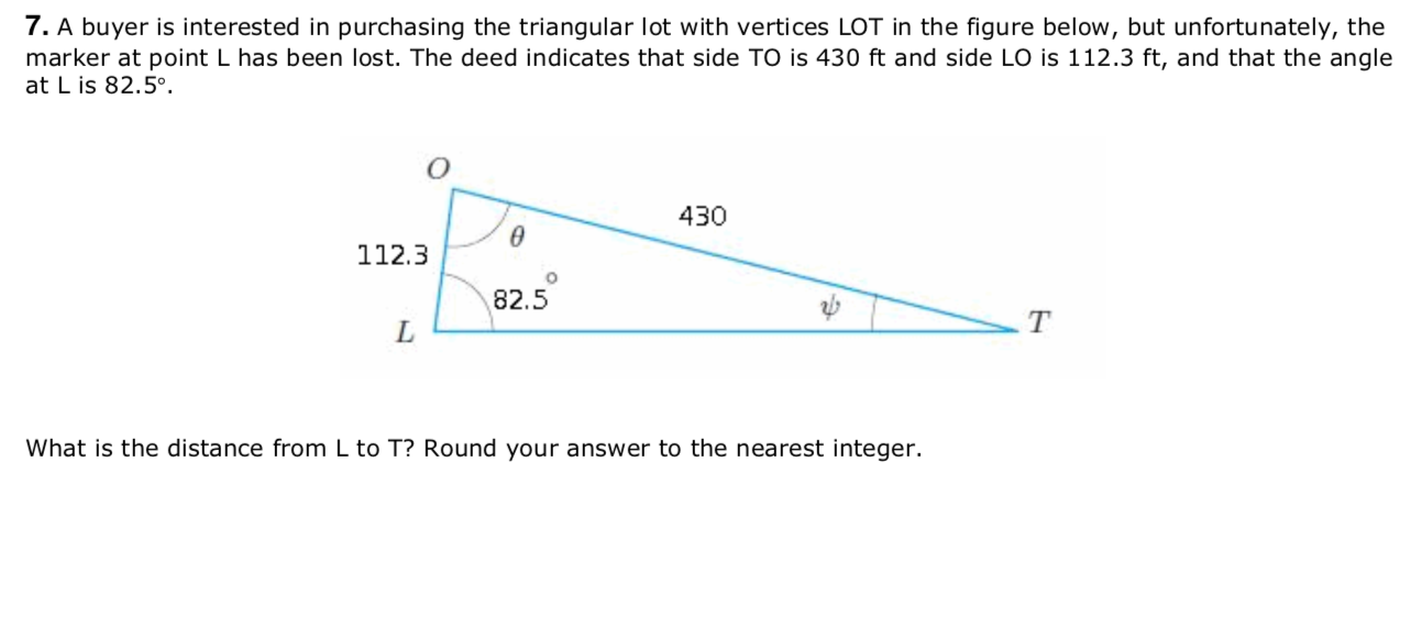 Solved 7. A buyer is interested in purchasing the triangular | Chegg.com