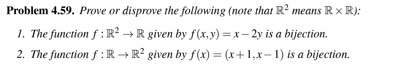 Solved Problem 4.59. Prove or disprove the following (note | Chegg.com