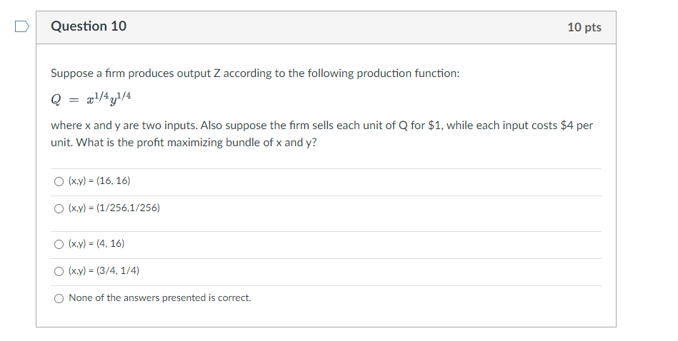 Solved Suppose a firm produces output Z according to the | Chegg.com