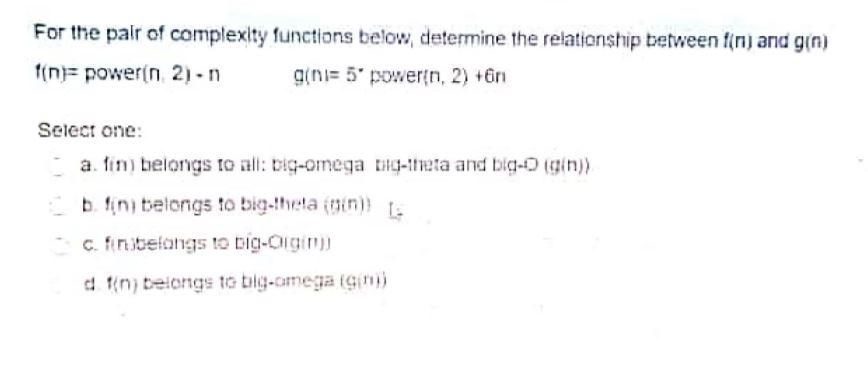Solved What is the best running time complexity categories | Chegg.com