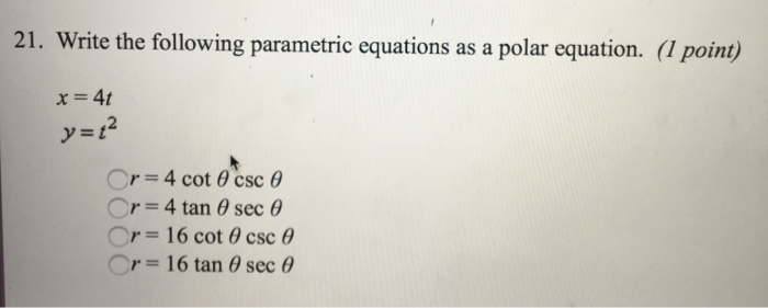 Solved 20. Which of the following is a point on the plane | Chegg.com