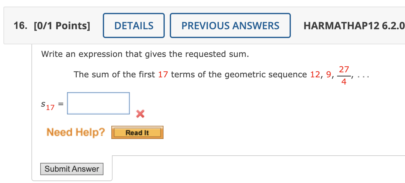 Solved Write an expression that gives the requested sum. The | Chegg.com