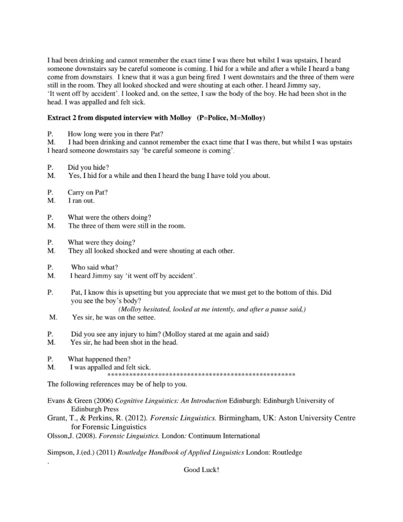 Question 2 25 A famous English murder case, dating | Chegg.com