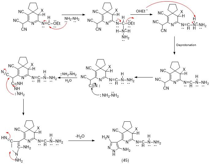 Solved NC Х NC OHET NC х CH NH-NH2 NC. NC NA N=C-ÖEt NEC CN | Chegg.com