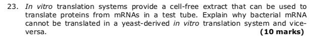 23. In vitro translation systems provide a cell-free | Chegg.com