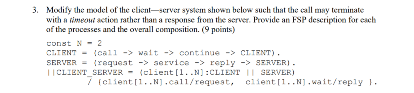 3. Modify the model of the client-server system shown | Chegg.com
