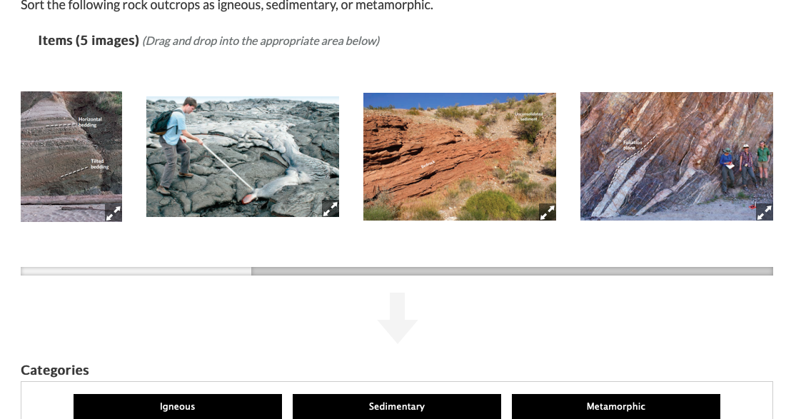 Solved Sort the following rock outcrops as igneous, | Chegg.com