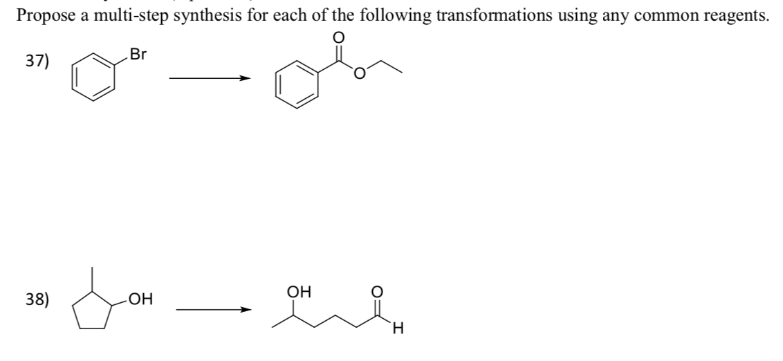 Solved Propose a multi-step synthesis for each of the | Chegg.com