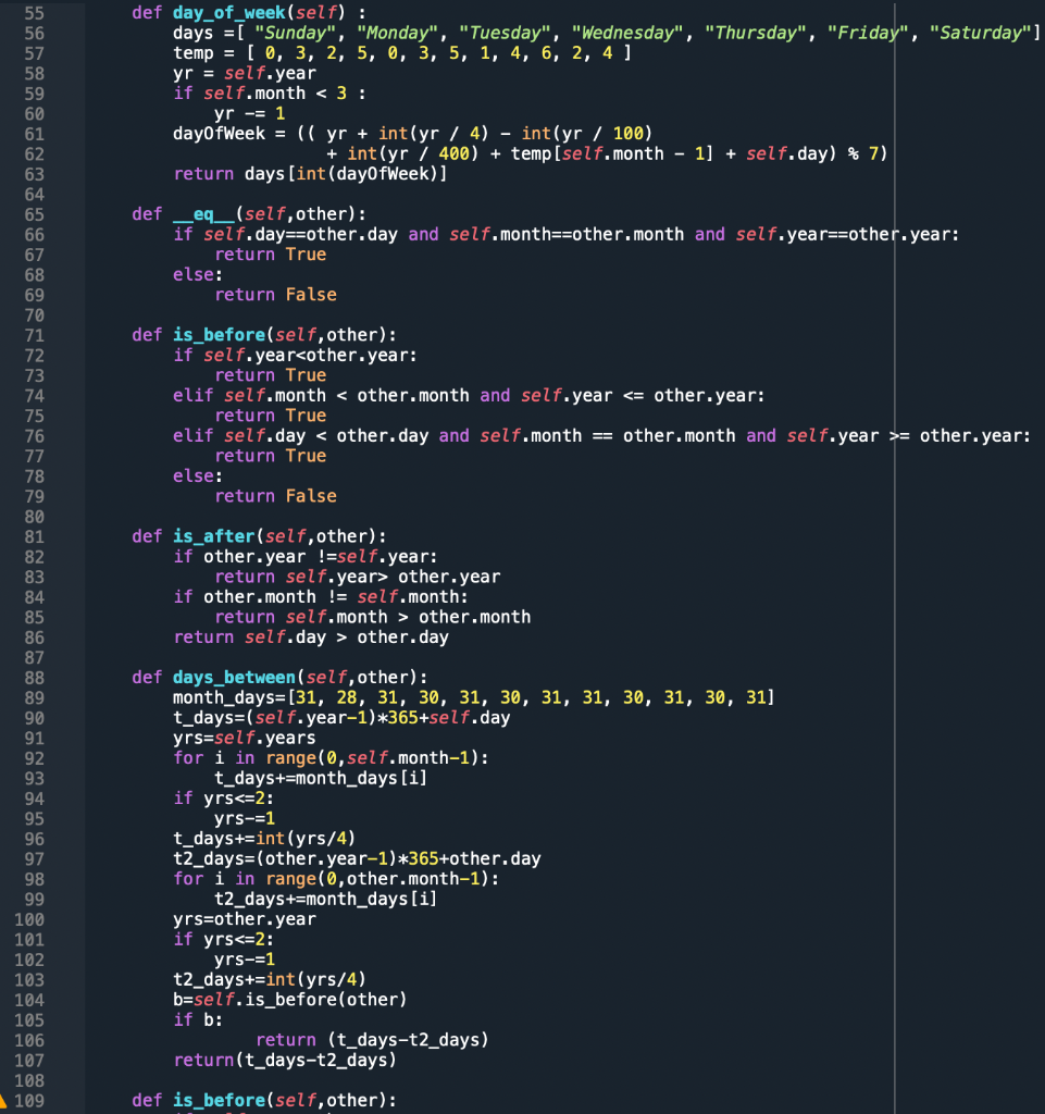 Solved Problem 3: Another Date client: using the dict object | Chegg.com
