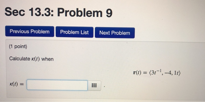 Solved Sec 13.3: Problem 9 Previous Problem Problem List | Chegg.com