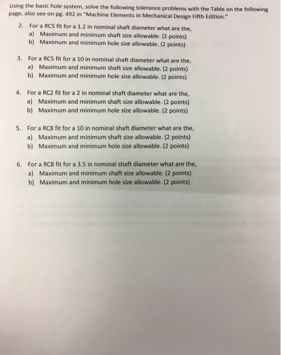 Solved Using the basic hole system, solve the following | Chegg.com