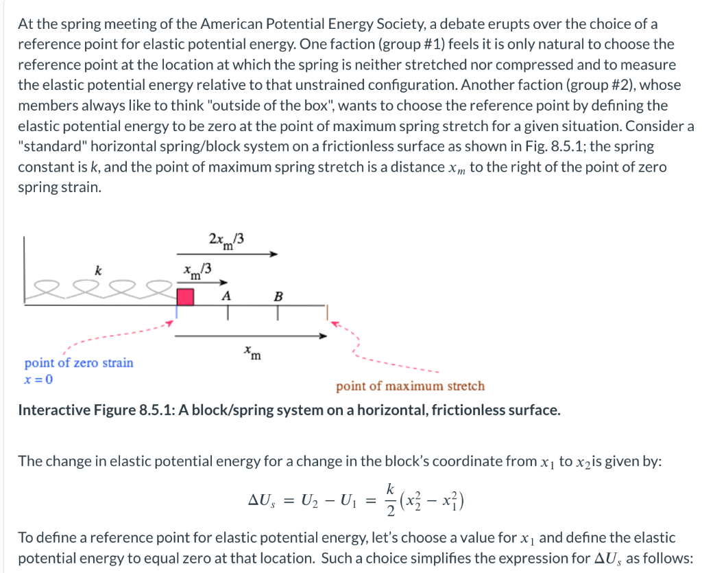 Solved At the spring meeting of the American Potential | Chegg.com