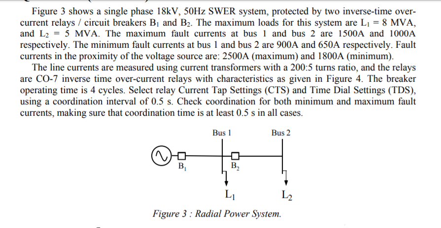 Figure 3 shows a single phase 18kV, 50Hz SWER system, | Chegg.com