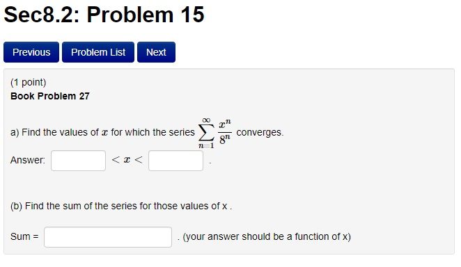 Solved Sec8.2: Problem 15 Previous Problem List Next (1 | Chegg.com