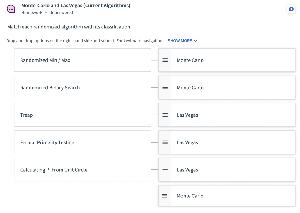 Solved Monte-Carlo and Las Vegas (Prior Algorithms) | Chegg.com