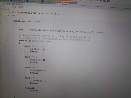 Objectives Use JavaScript to implement simple web | Chegg.com