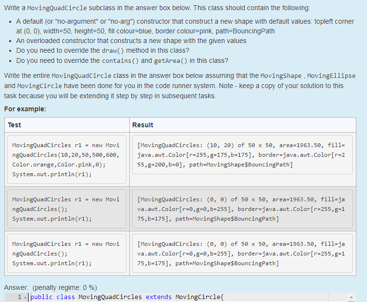 codes for the classes: import java.lang.Math; import | Chegg.com