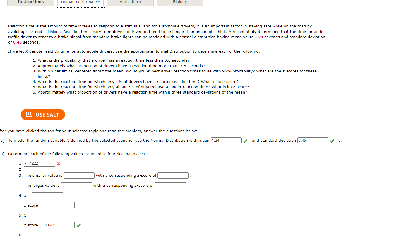 Solved Reaction time is the amount of time it takes to | Chegg.com