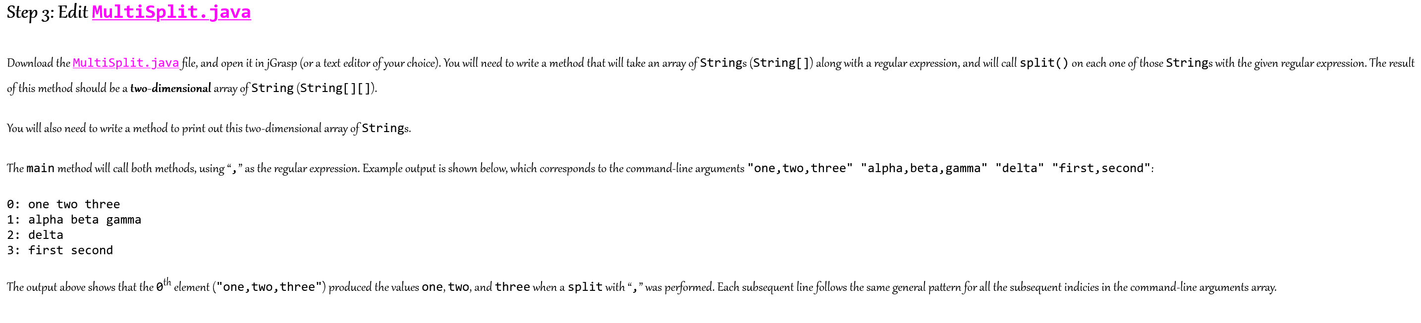 Solved Of This Method Should Be A Two Dimensional Array Of