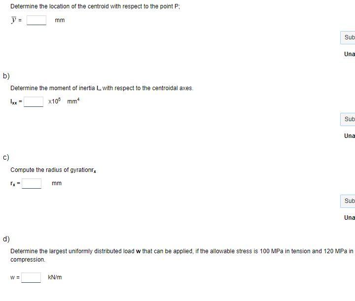 Solved A PFC Channel3 and a universal beam (UB) Section2 | Chegg.com