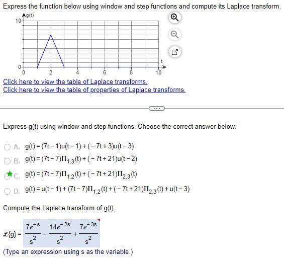 Solved Express the function below using window and step | Chegg.com