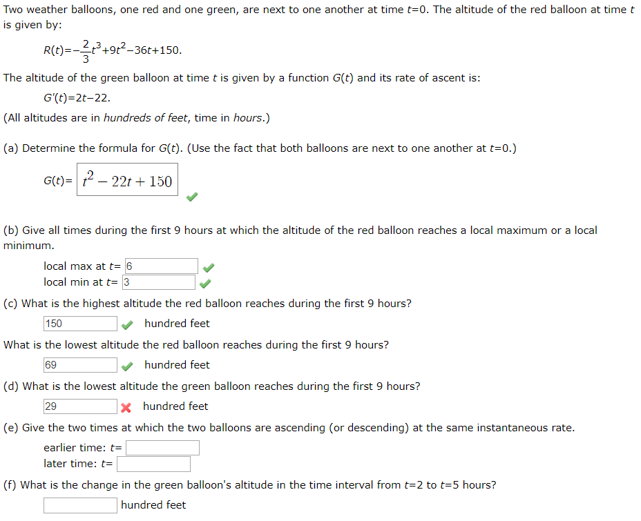 Solved Two weather balloons, one red and one green, are next | Chegg.com