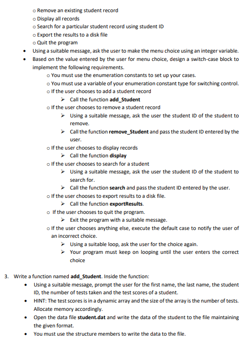 Solved PROGRAM DESCRIPTION In this project, you have to | Chegg.com