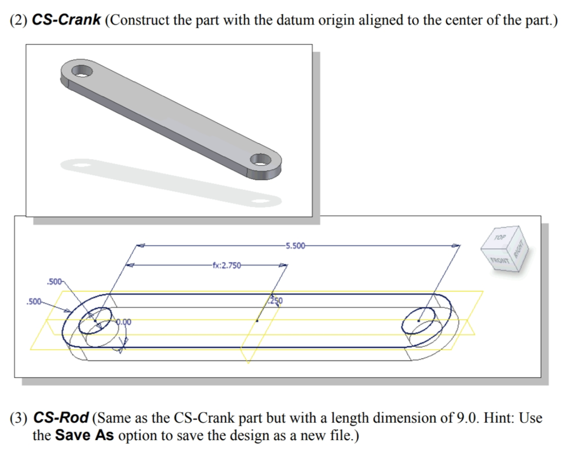 Solved (4) CS-Slider (Construct the part with the vertical | Chegg.com