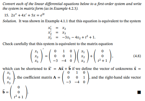 Solved Convert each of the linear differential equations | Chegg.com