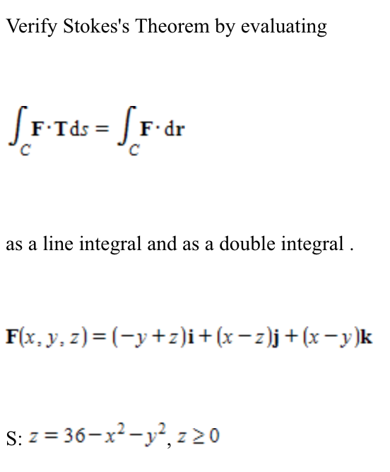 Solved Verify Stokes's Theorem by evaluating [[E-Ids = | Chegg.com