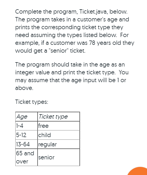 Solved import java.util.Scanner; public class Ticket { | Chegg.com