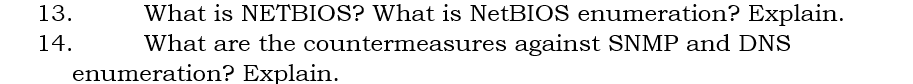 Solved 13 What Is Netbios What Is Netbios Enumeration