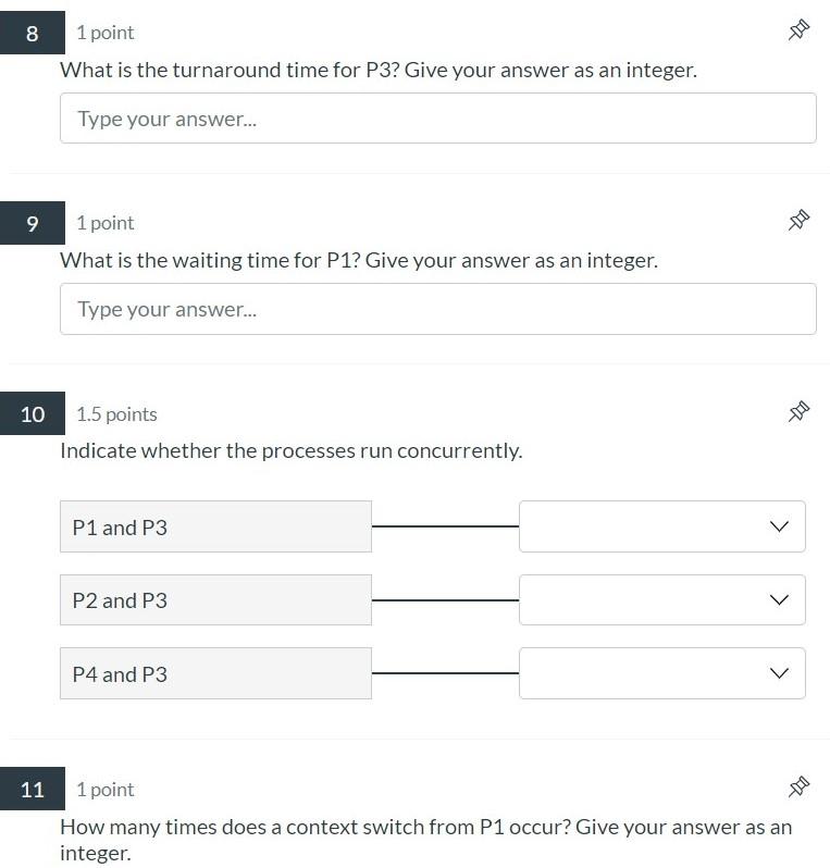 Solved 8-11 Consider the following set of processes. Process | Chegg.com