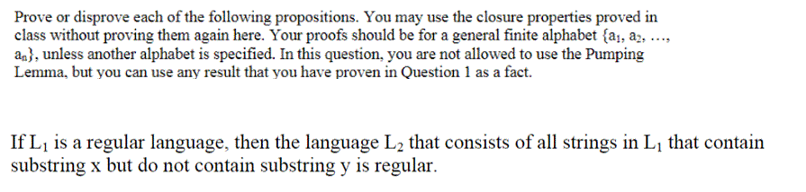 Prove or disprove each of the following propositions. | Chegg.com