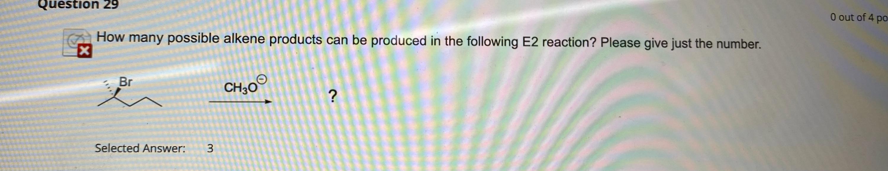 Solved How many possible alkene products can be produced in | Chegg.com