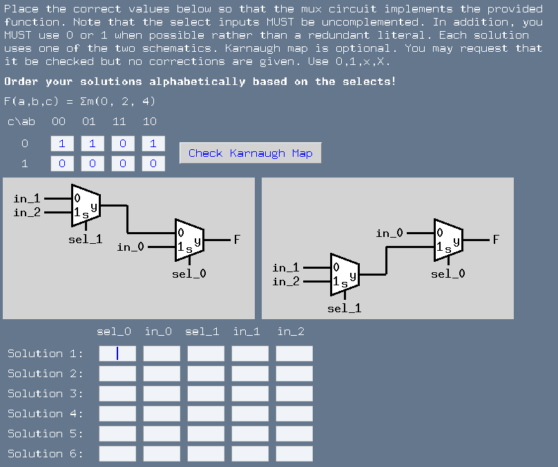 Solved Place the correct values below so that the mux | Chegg.com