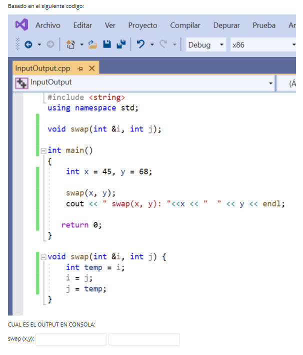 Solved Basado en el siguiente codigo: Archivo Editar Ver | Chegg.com