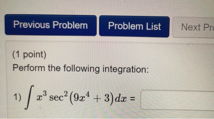 Solved Previous ProblemProblem List Next Pr (1 point) | Chegg.com
