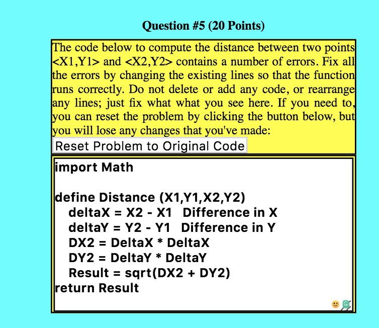Solved Question #1 (20 Points) Short Answer Here are two | Chegg.com
