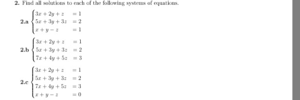 Solved Find all solutions to each of the following systems | Chegg.com
