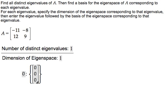 Solved Find all distinct eigenvalues of A. Then find a basis | Chegg.com