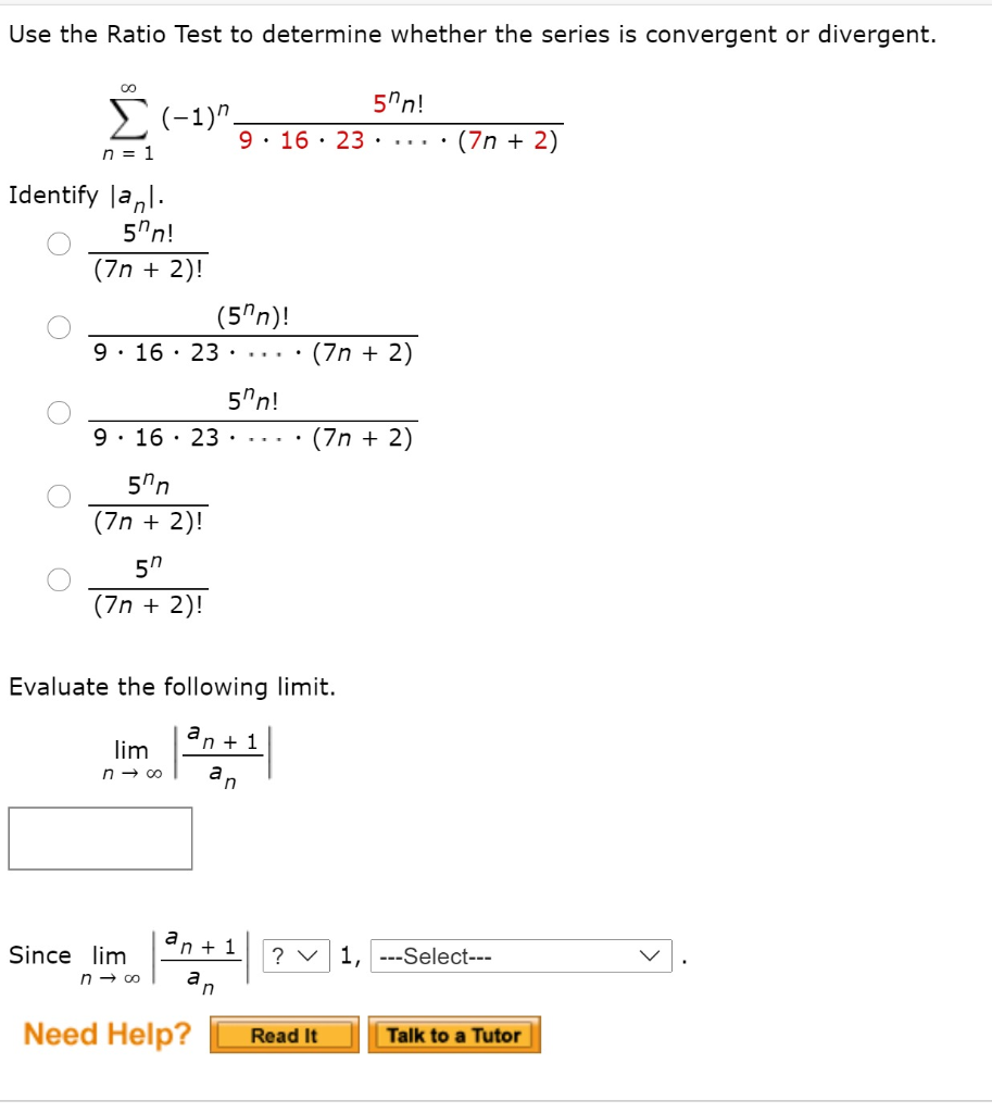 Solved Use the Ratio Test to determine whether the series is | Chegg.com
