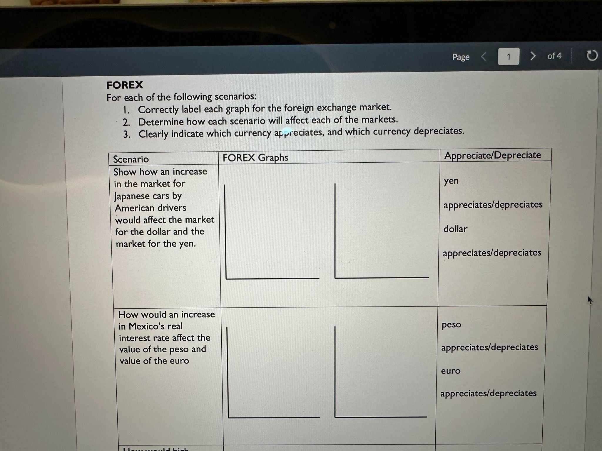 Solved FOREX For each of the following scenarios: 1. | Chegg.com