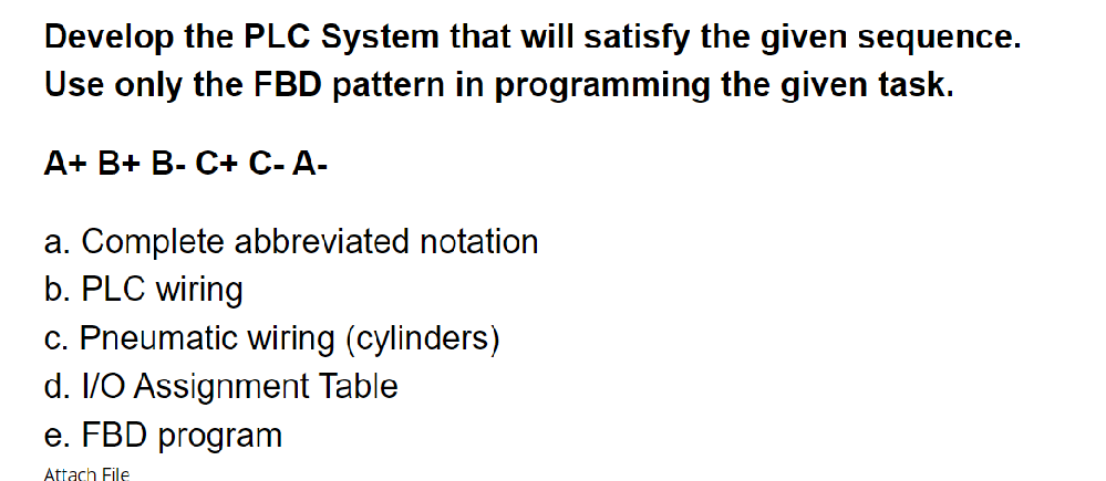 Solved Develop the PLC System that will satisfy the given | Chegg.com