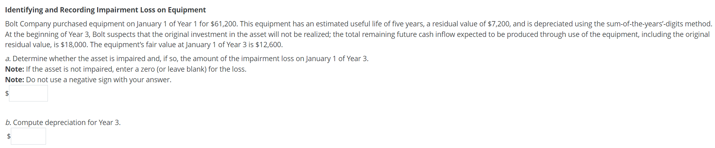 Solved Identifying and Recording Impairment Loss on | Chegg.com