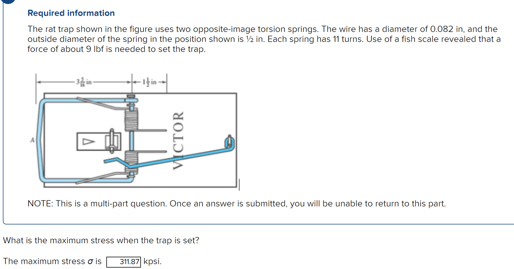 Solved Required information The rat trap shown in the figure | Chegg.com