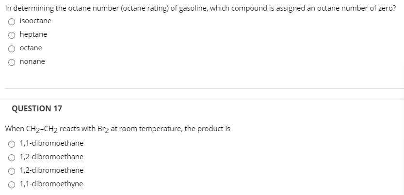 Solved In determining the octane number octane rating) of | Chegg.com