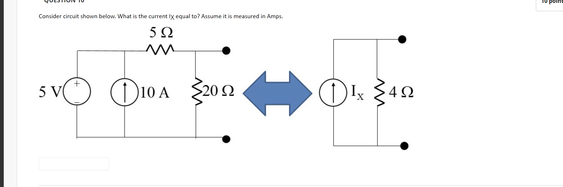 Consider circuit shown below. What is the current IX | Chegg.com