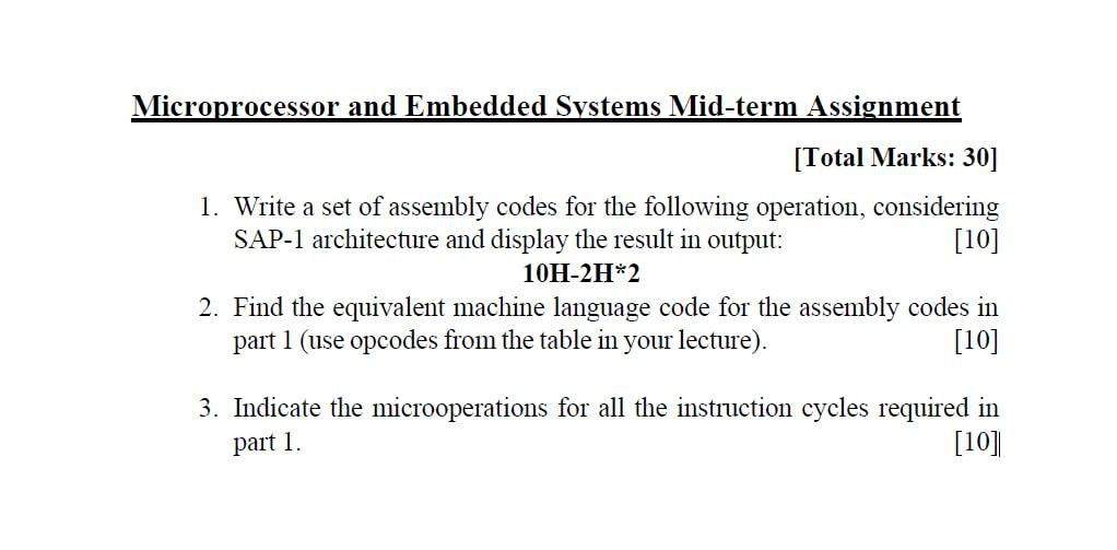 Solved Microprocessor and Embedded Systems Mid-term | Chegg.com