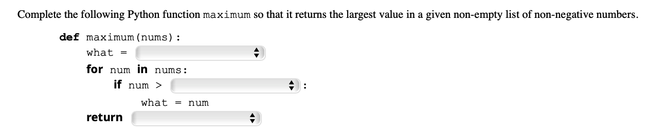 Solved Complete The Following Python Function Maximum So 